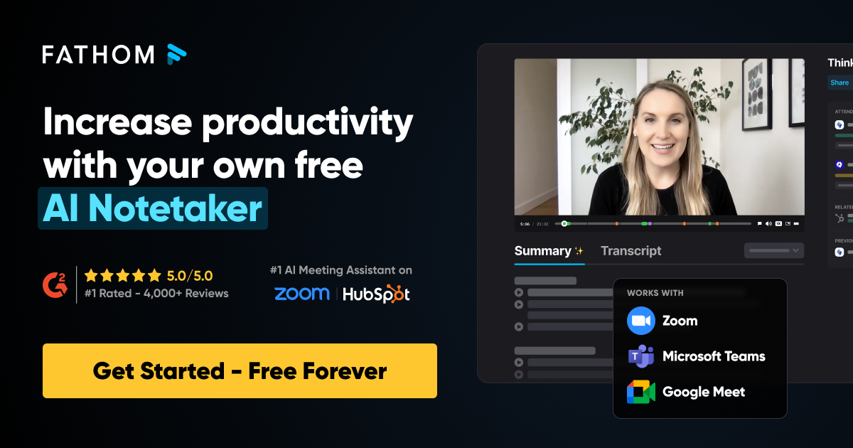 Fathom AI Notetaker - Never Take Notes Again